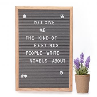 Letterbord 30 x 45 cm 340 letters & symbolen ophangvoorziening